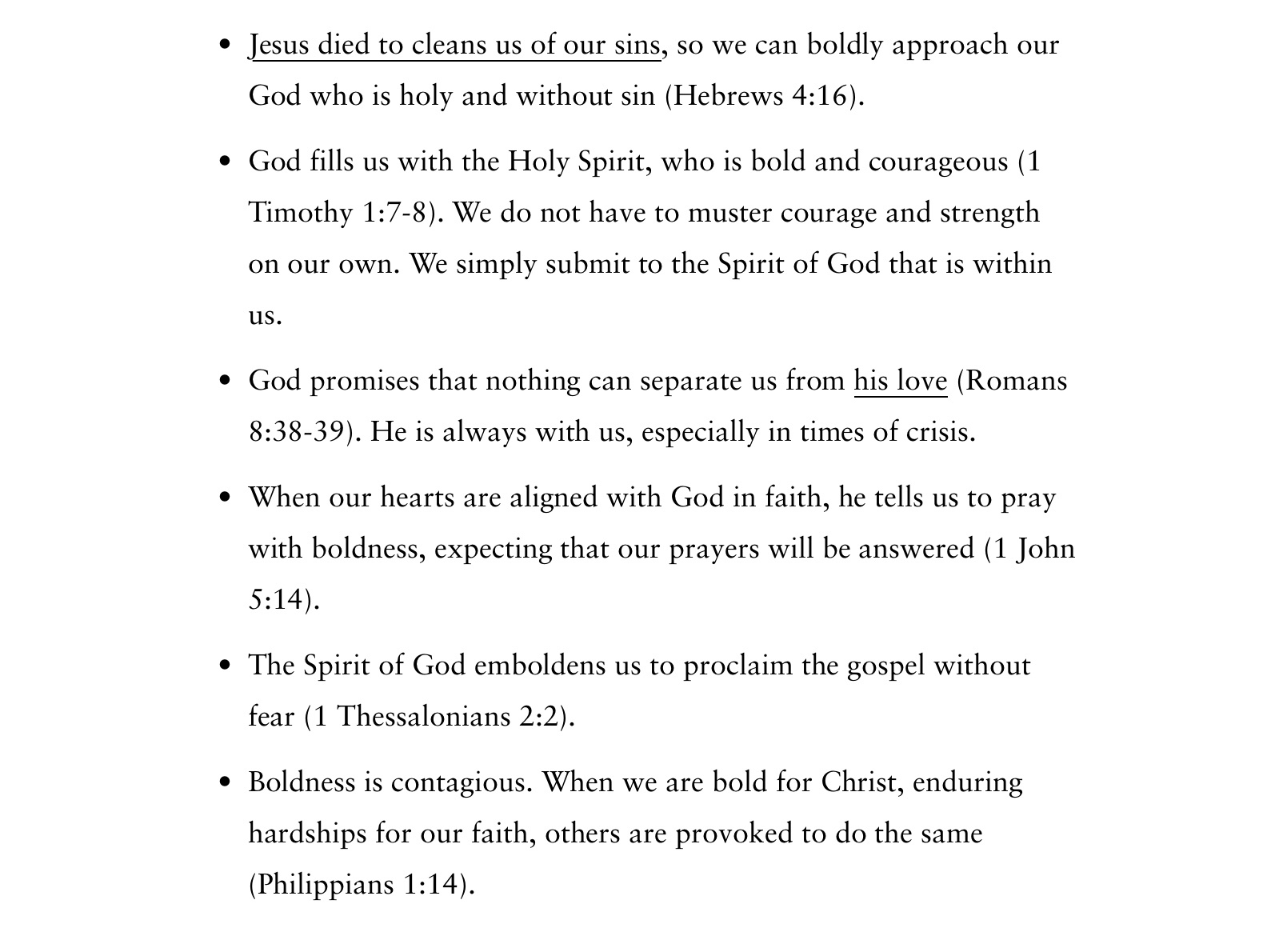 Be Bold For Jesus – From Pity to Praise