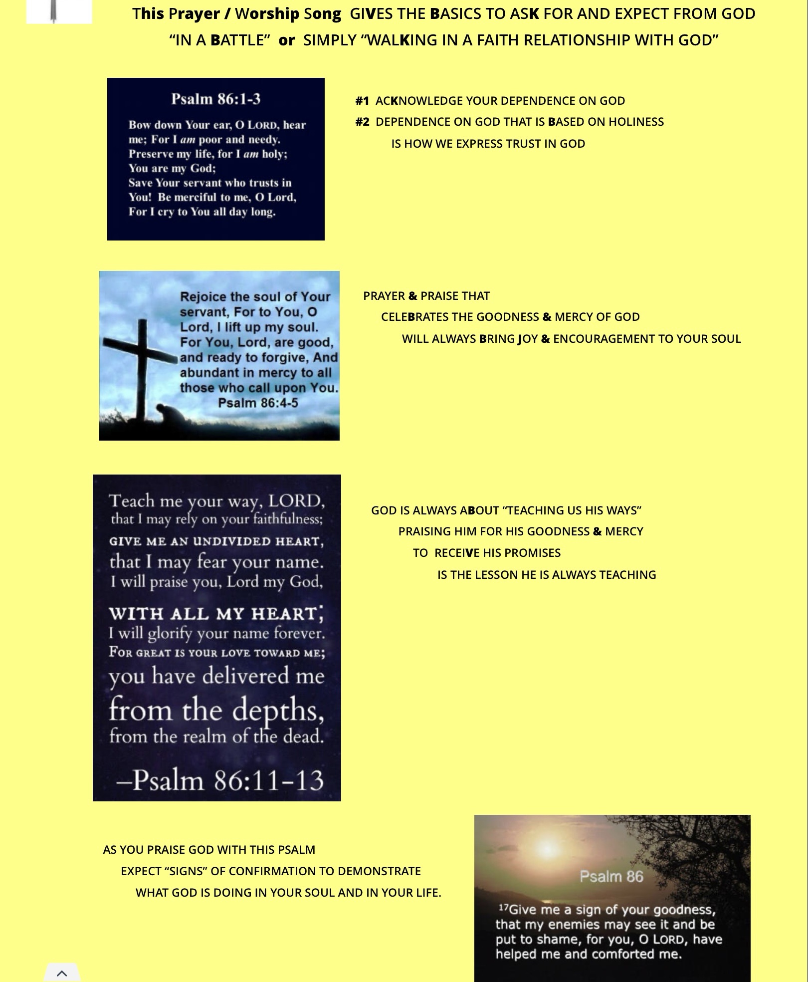 Psalm 86 Giving The Basics For A Battle Or Walking In Faith – From Pity ...