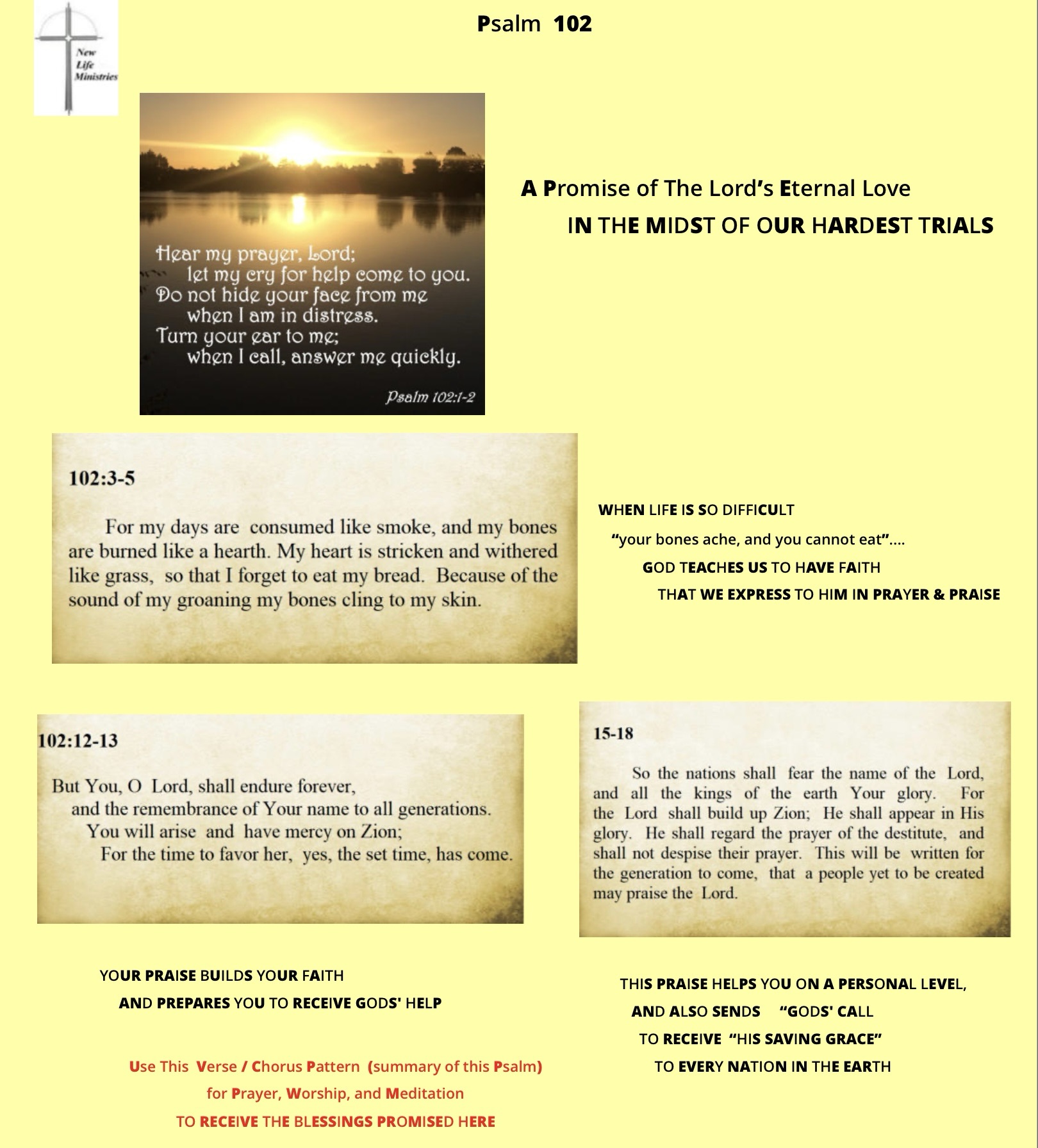 God’s Promise Of Eternal Love In Hard Trials -Psalm 102 – From Pity to ...